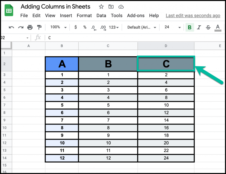 How To Add Columns In Google Sheets 8020sheets