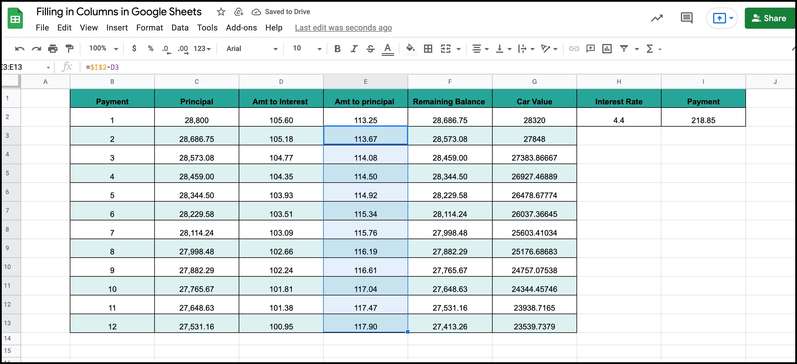 How To Use Fill Down In Google Sheets Autofill Dates Formulas And