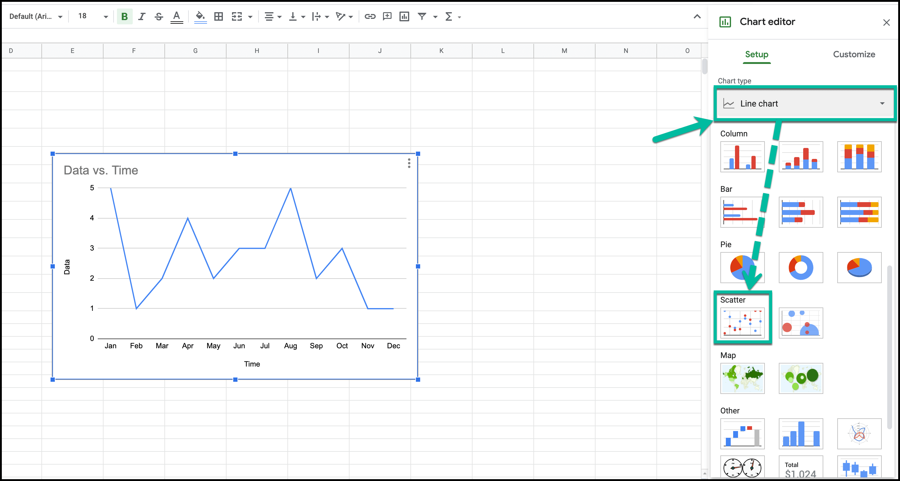 How To Create A Scatter Plot In Google Sheets