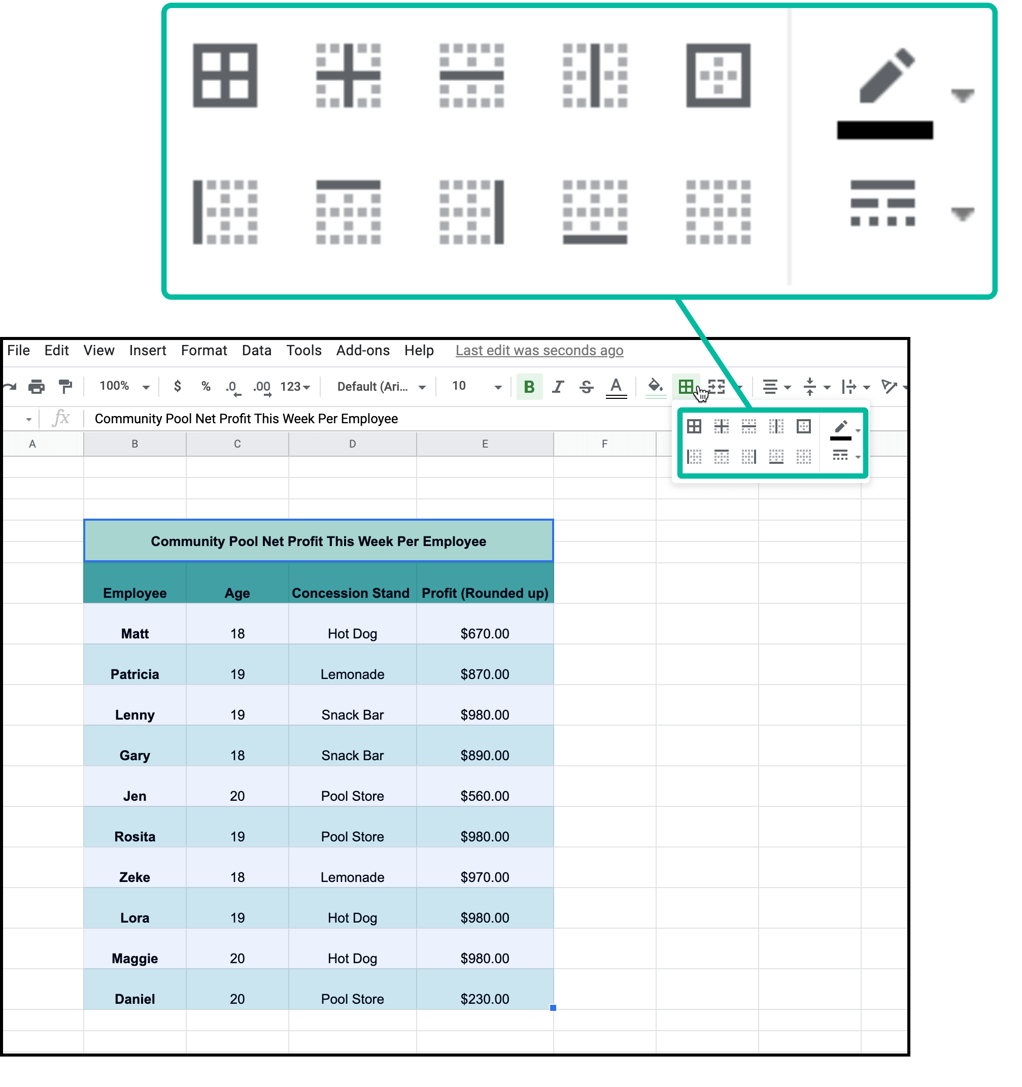 How To Add Borders To Your Cells In Google Sheets