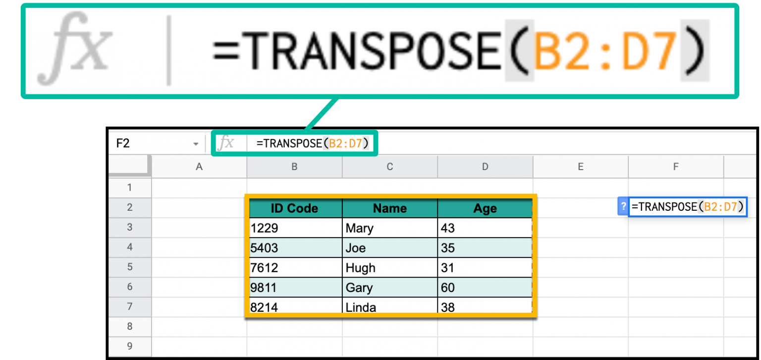 How To Transpose Data In Google Sheets