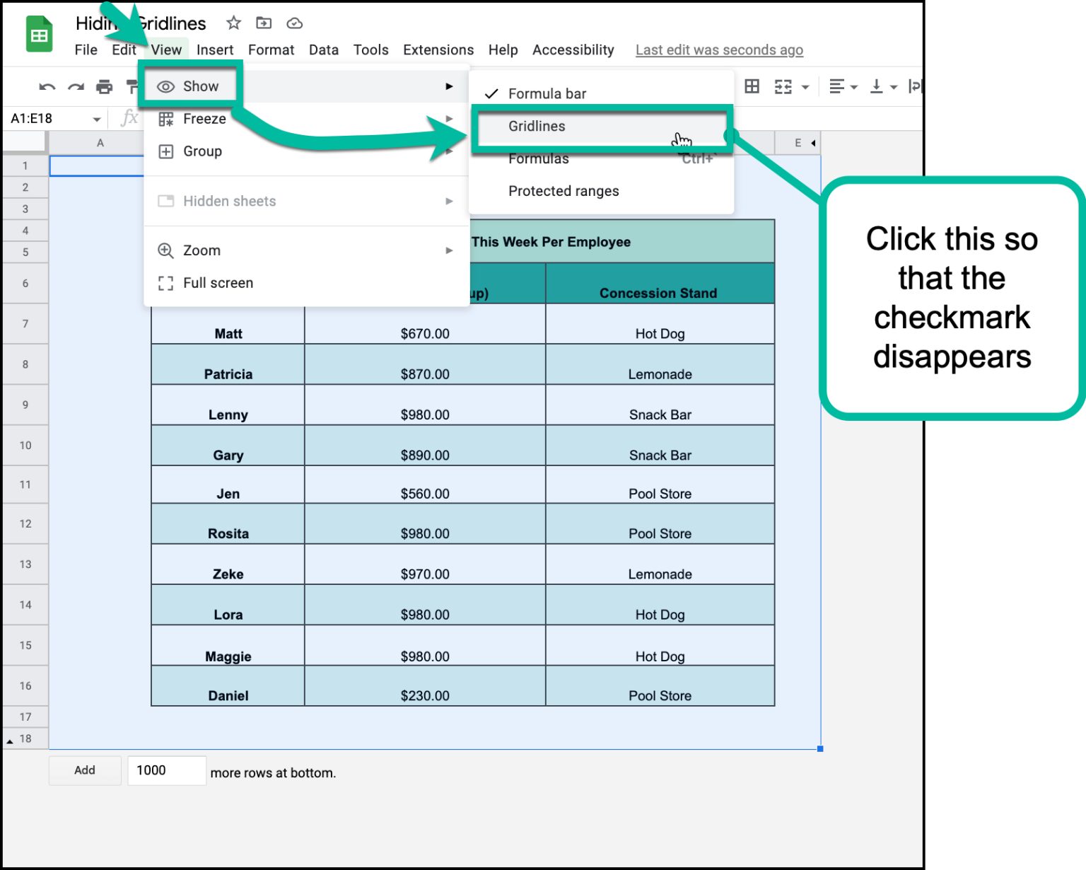 How To Remove Gridlines In Google Sheets 8020sheets